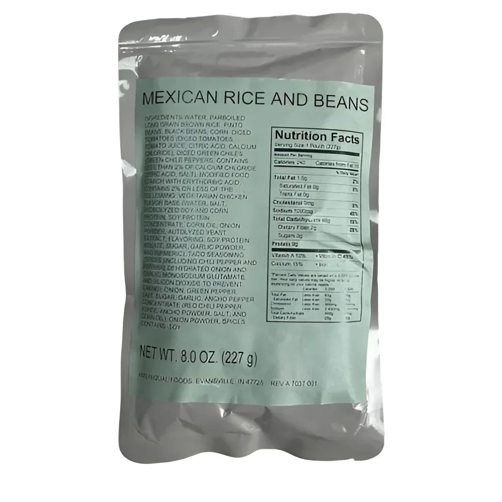 MRE MEXICAN RICE & BEANS Entree | Vegetarian MREs Ready to Eat