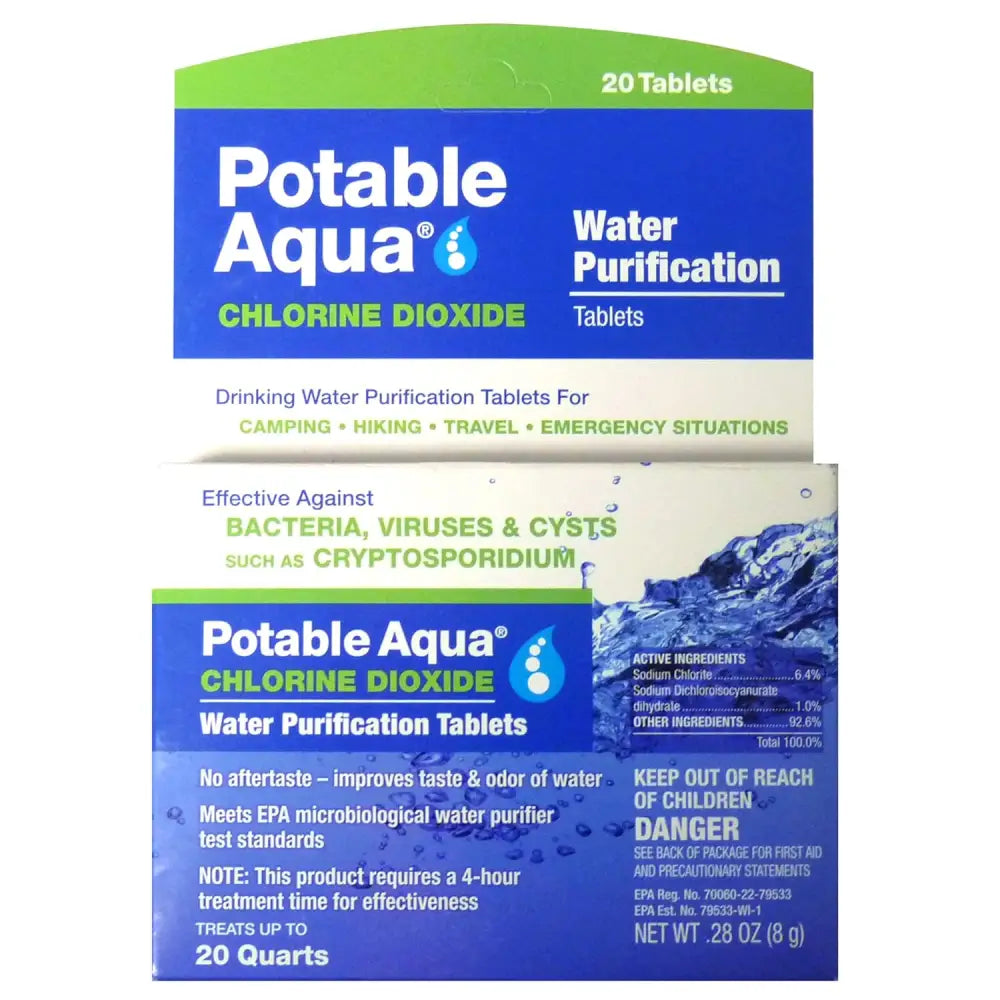 Potable Aqua Chlorine Dioxide Water Purification Tablets