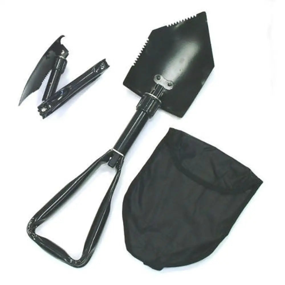 Tri-Fold Military Style Emergency Shovel for Outdoors
